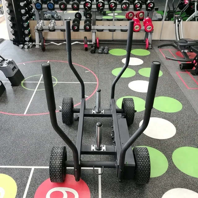 Fitness Tank Exercise Push Pull Workout Sled with Wheels