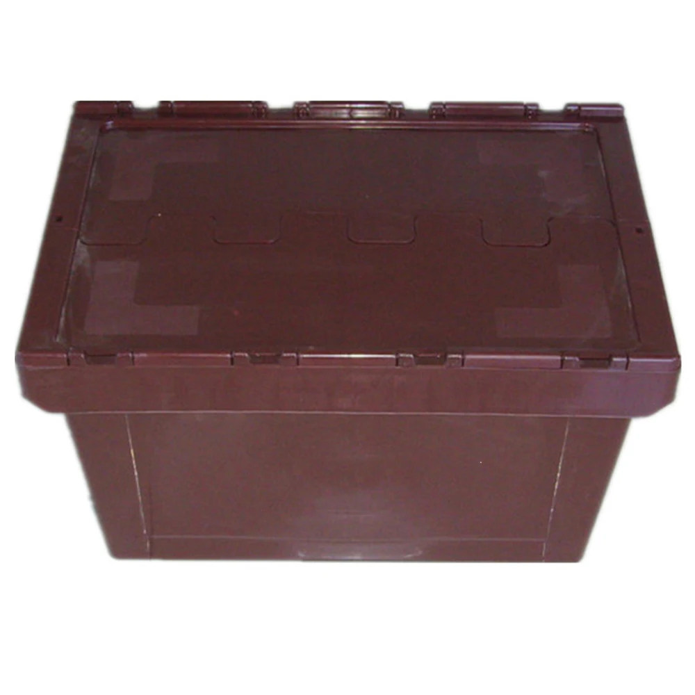 Moving Use Plastic Attached Lid Stacking Totes For Transporting - Buy ...