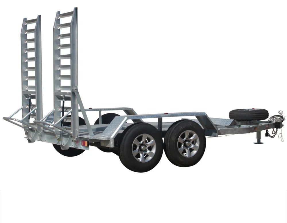 Heavy Duty Fully Welded Tandem Plant Trailer With Drop Down Ramp - Buy ...
