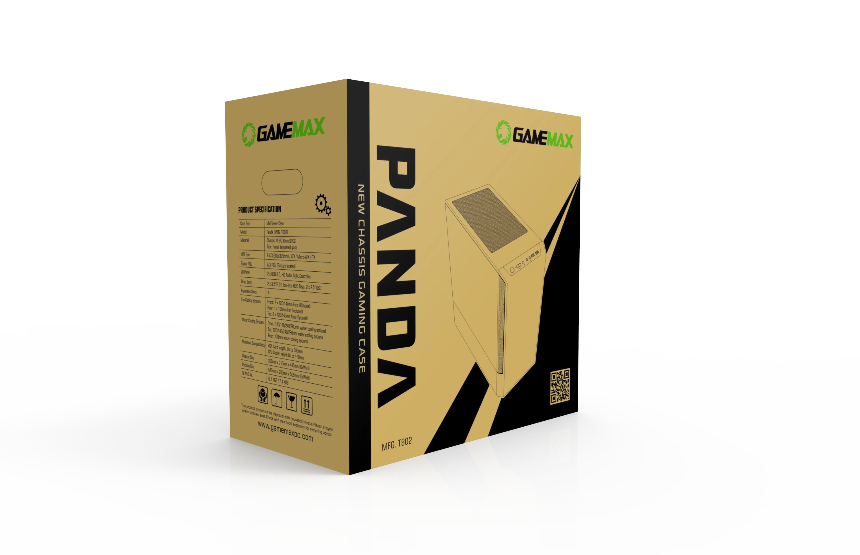 Gamemax-custom Pc Cabinet Eatx/atx/micro Atx/itx Oem Gaming Pc Casing ...