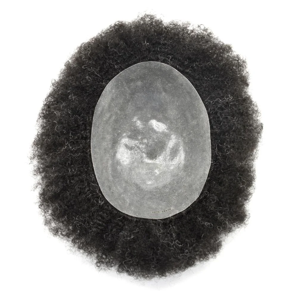 Thin Skin Full Pu Human Hair Patches Unit Afro Curly Remy Hair ...