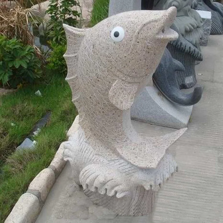 Stone Animal Sculpture Of Natural Granite Stone Fish Statue - Buy ...