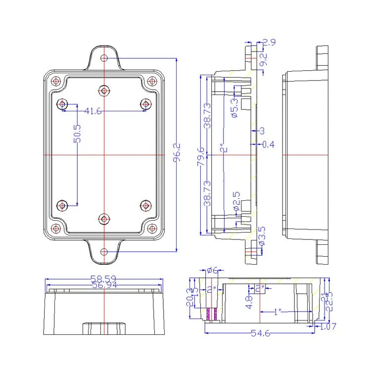 Custom ABS Plastic Enclosure - IP65 Waterproof Junction Box