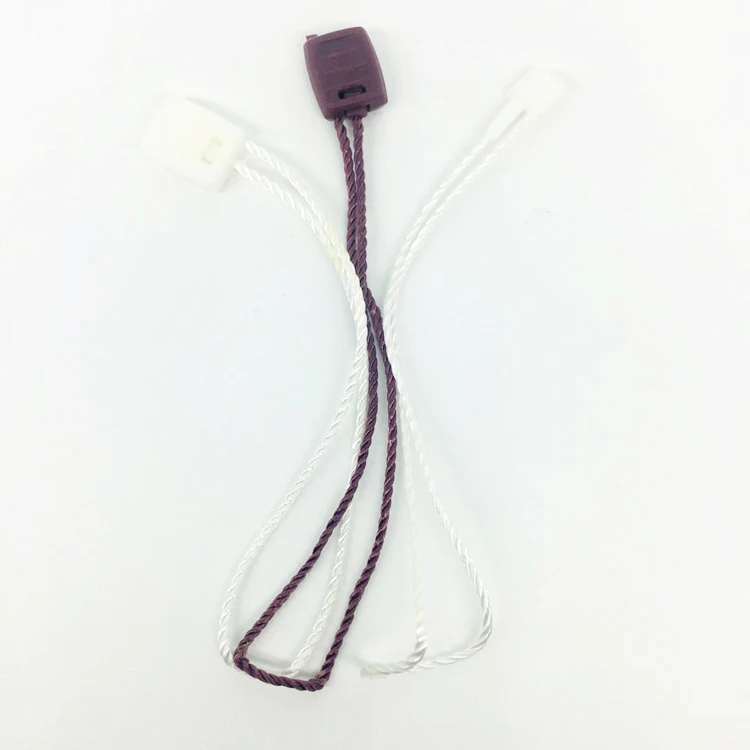 Custom Hang Tag String Bullet Seal Lock With Color Wax Cotton Cord ...