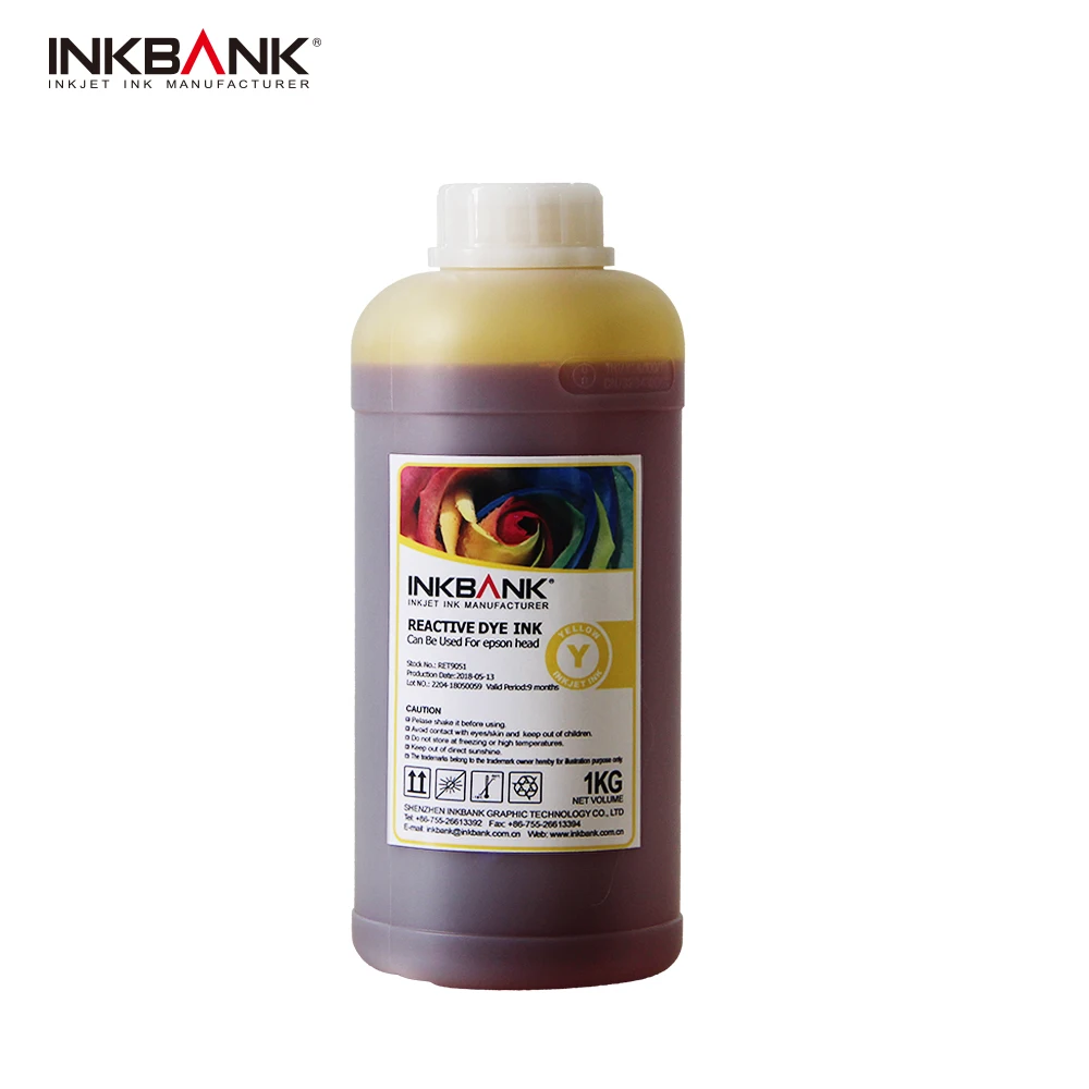 Inkbank 11 Colors Of Reactive Dye Ink Work On Epson Seiko Kyocera Ricoh ...