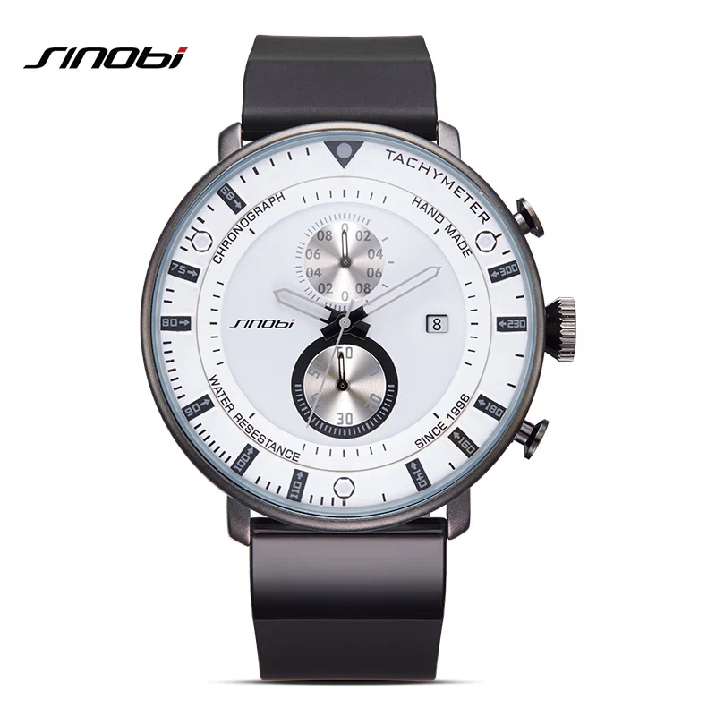 SINOBI S9689G Luxury Watches Analog Quartz Wristwatches Men's Watch Man ...