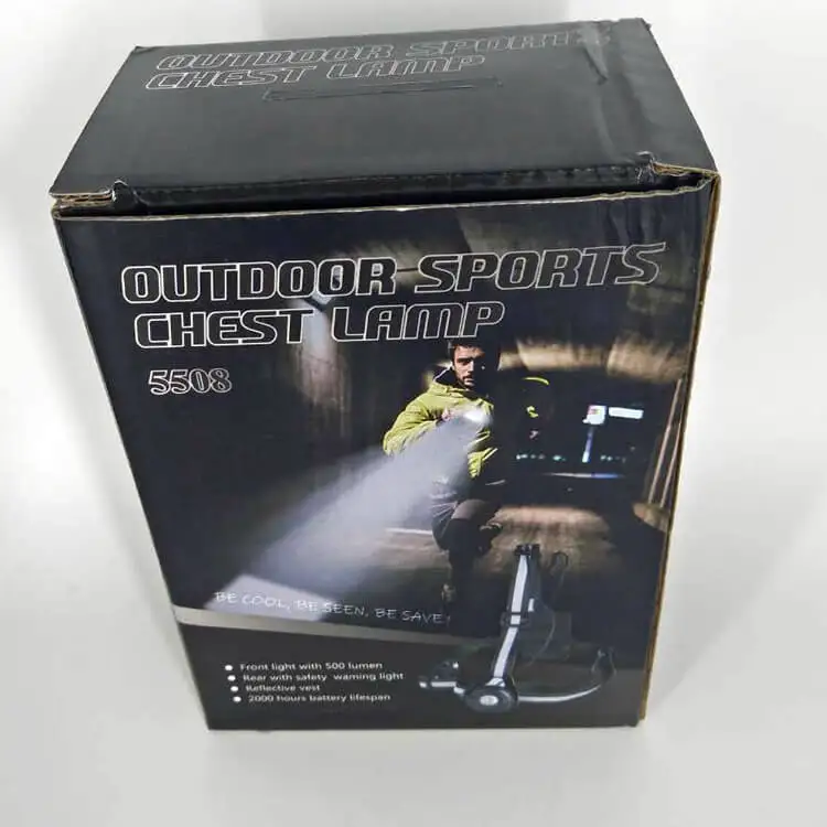 500 Lumen Led Chest Light Back Warning Light Reflective Strap Head ...