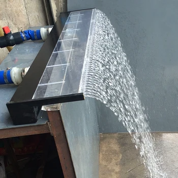 Outdoor Wall Fountain Water Pumps Rain Curtain Sheer Descent Waterfall ...