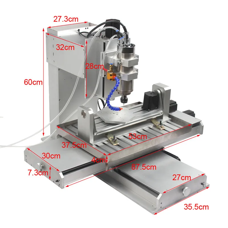 Vevor 4 axis cnc router 6040 machine 4 rotating axis milling 1605 ball screw us stock store