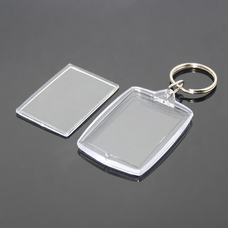 Clear Key Chain - Transparent Keyring with Acrylic Photo Frame