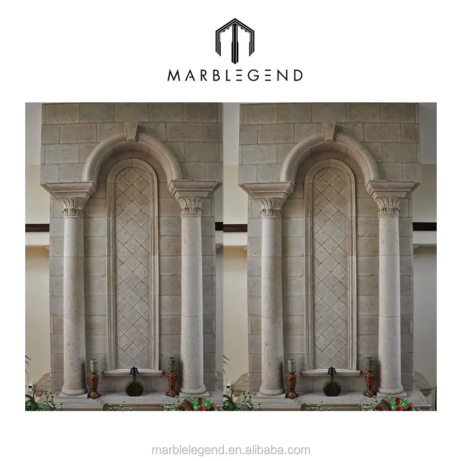 Seaside Villa Designs Outside Decoration Round Stone Columns - Buy ...