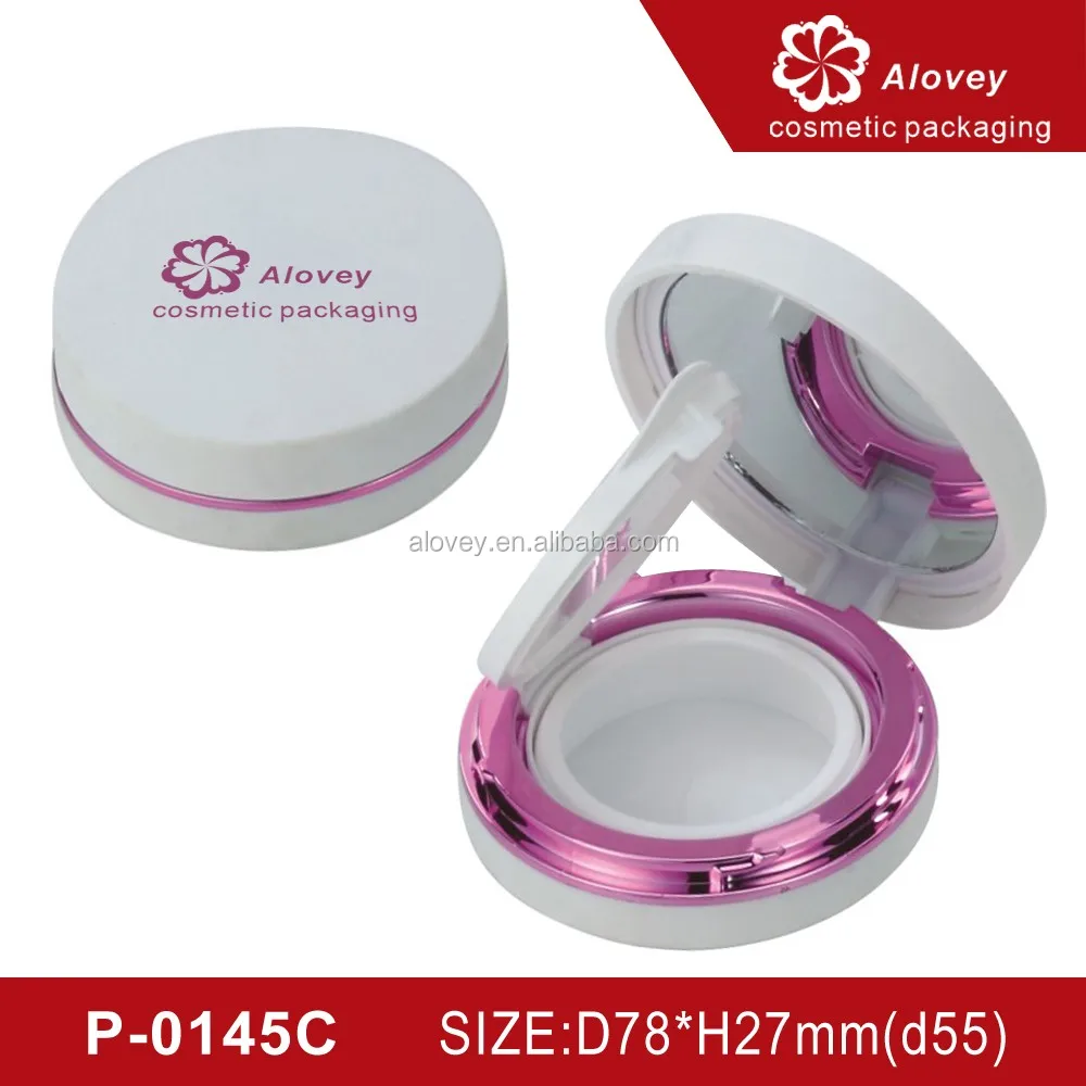Empty Cushion Case with Mirror and Puff - Compact Powder Case