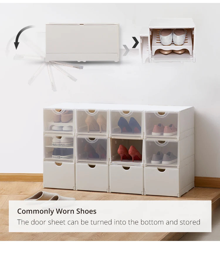 SHIMOYAMA Ama Zon Plastic Shoe Box Drawers - Save Space
