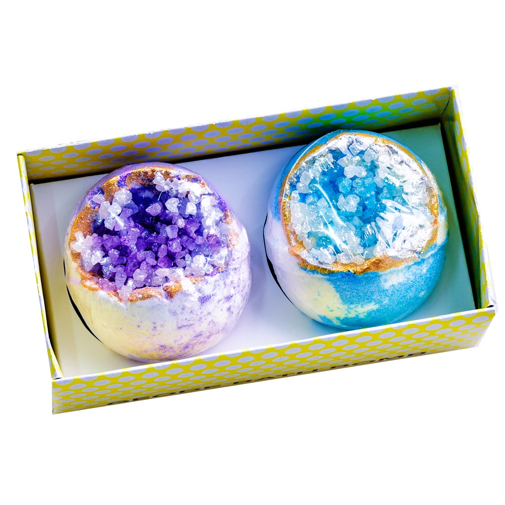 Natural Bath Fizzer With Shimmer Bubble Geode Bath Bomb - Buy Natural ...