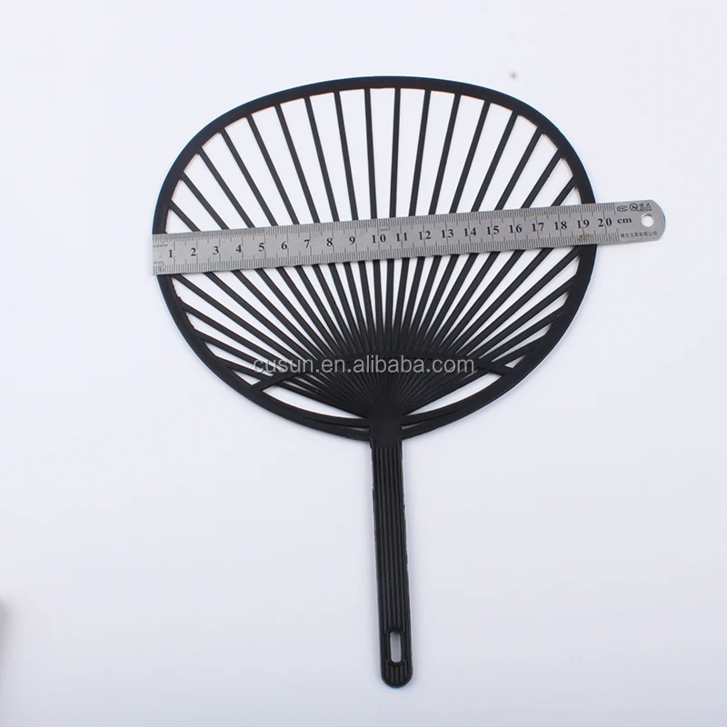 Hot Sales Colourful Plastic Handle Paper Fan with Nice Printing