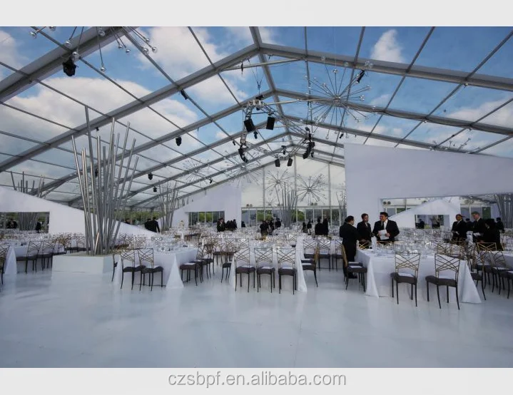 15x35m Fancy Large White Party Wedding Glass Events Tent Opaque Pvc ...