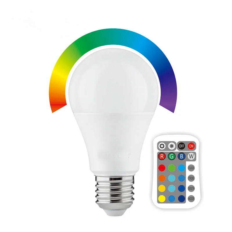 10W With Remote – E27 Screw Base, 12 Colors, Color Changing Smart Light ...