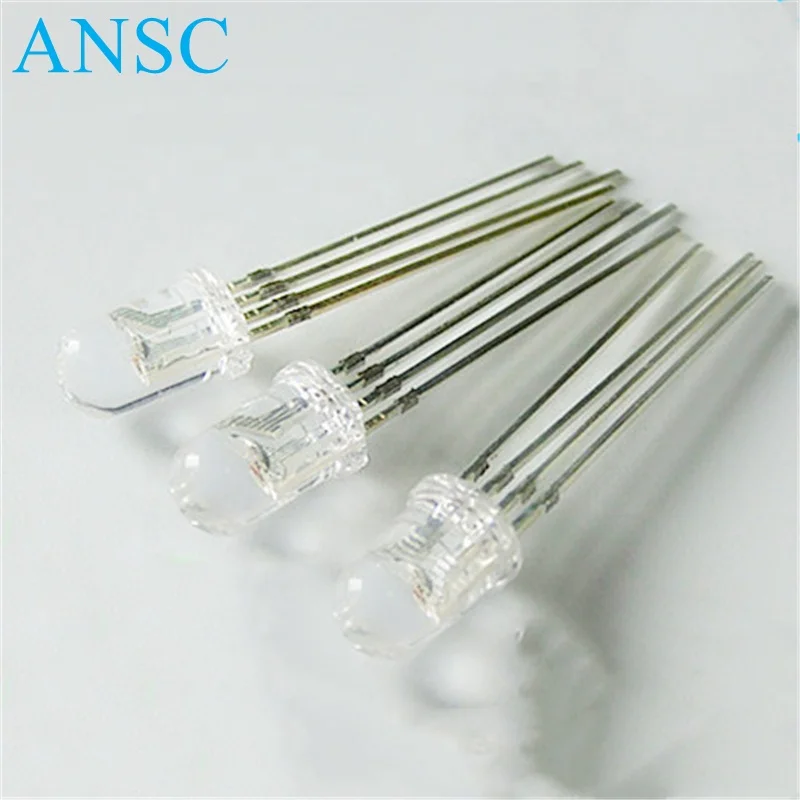1.8v-3.4v 5mm cheap rgb led diodes 4-pin rgb led diodes Super bright ...