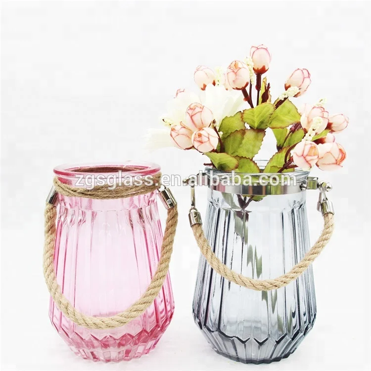 Wide Mouth Glass Vase For Flower Arrange Vase For Home Decoration With ...