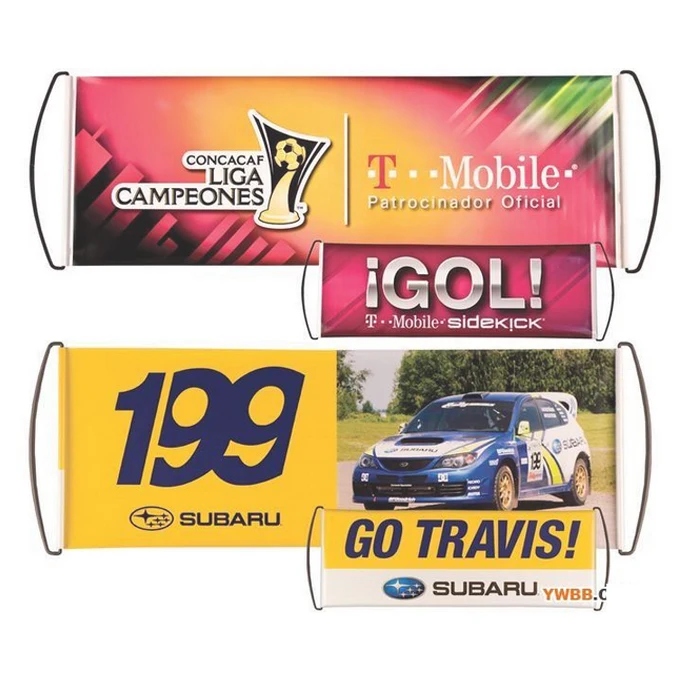 Custom Printing Roll Up Retractable Sports Fan Hand Held Scrolling ...