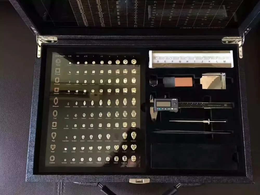 Diamond Selector Carat Size Chart Fancy Shapes and Whole Box Custom ...