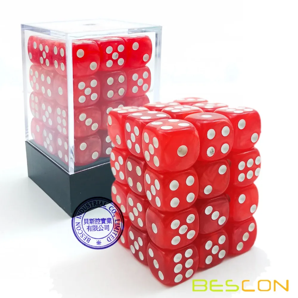 Bescon 12mm 6 Sided Dice 36 In Brick Box,12mm Six Sided Die (36) Block ...