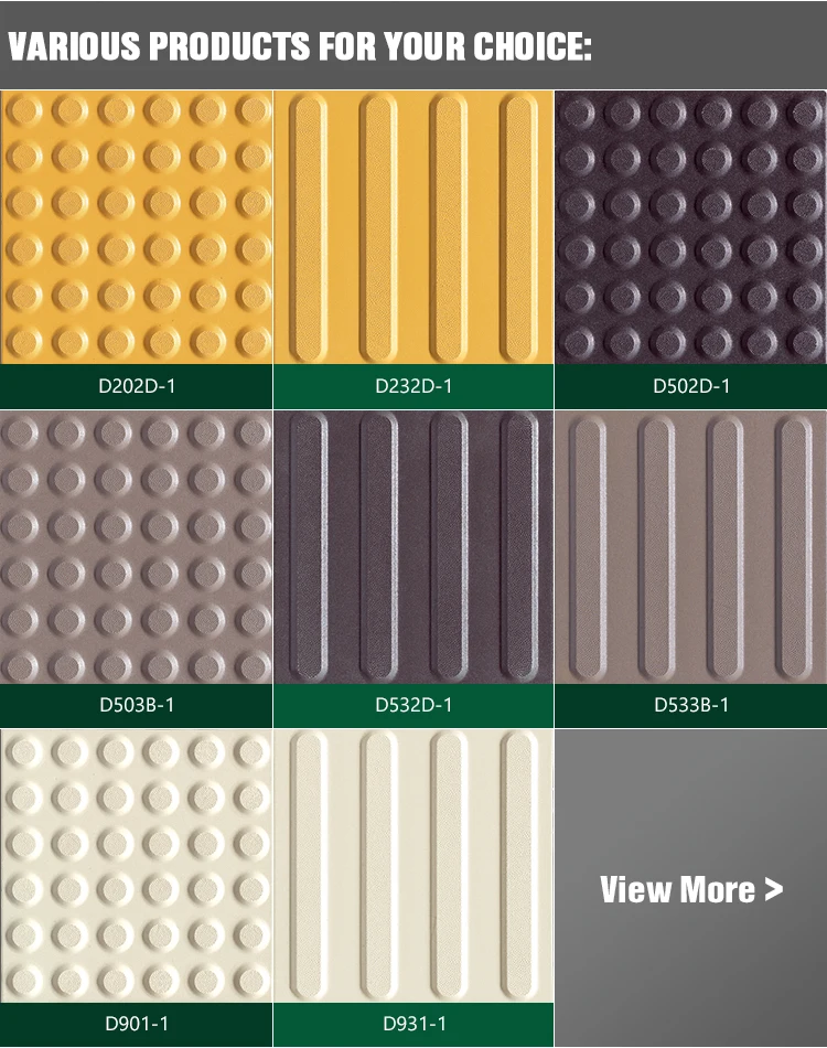 Homogeneous Tactile Square Slip Resistant Blind Ceramic Floor Tiles