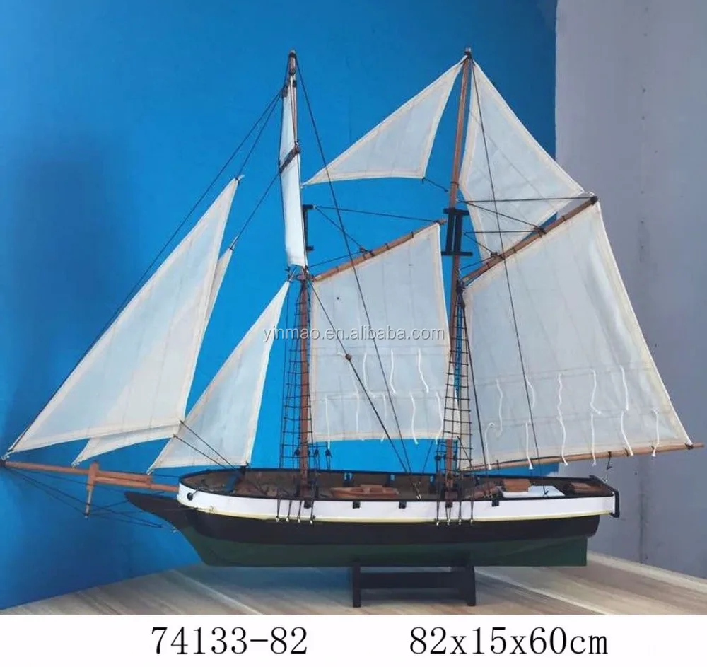 Green color pirate boat model, 82x15x60cm, wooden sailing war ship ...