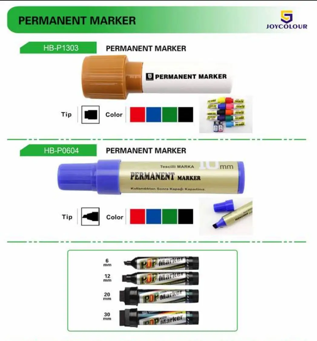 30mm Flat Tip Jumbo Refillable POP Marker - Permanent Paint