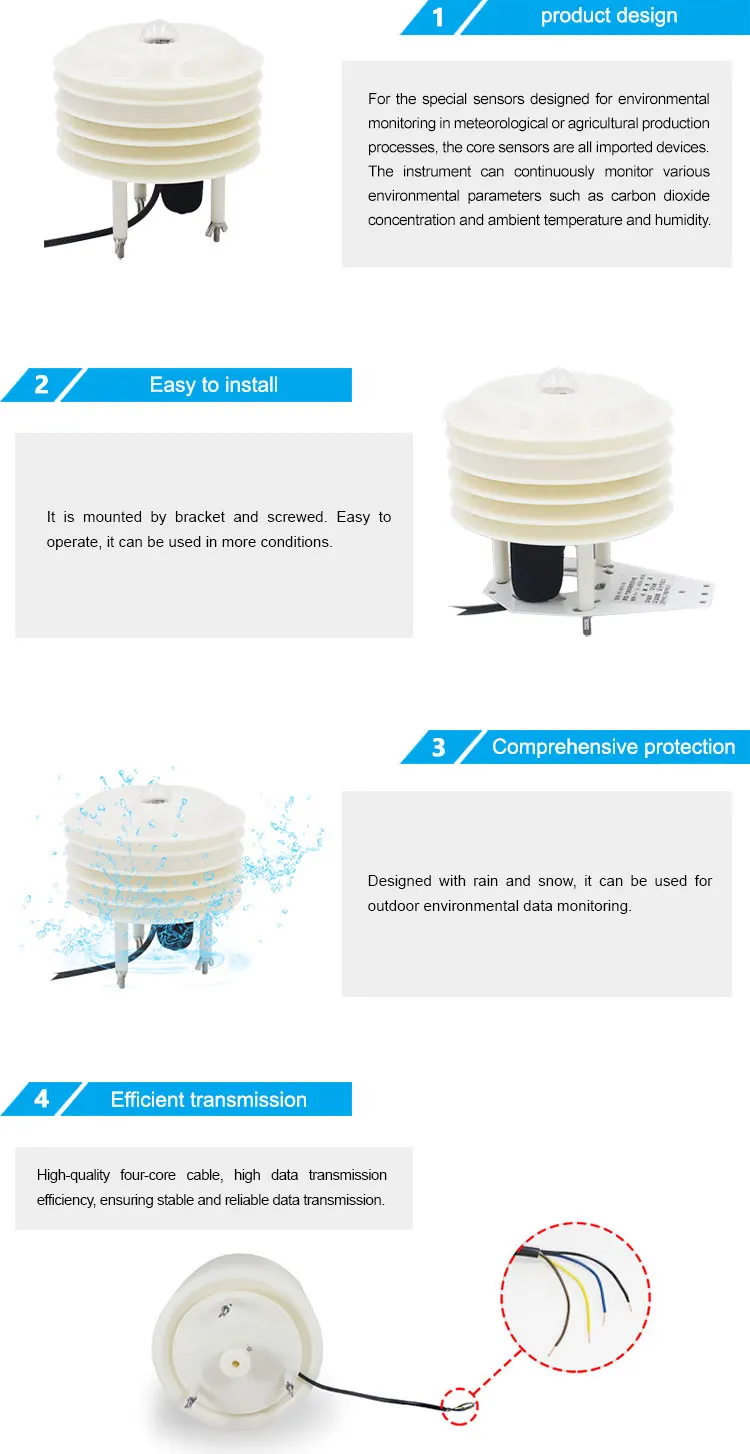 Firstrate Fst100-2201 Rs232 Modbus Luar Ruangan Co2 Lux Meter Lampu ...