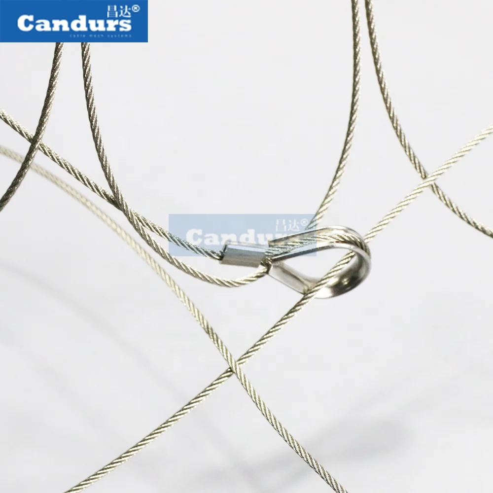 Custom Flexible Stainless Steel Wire Rope Mesh Floodlight Drop Safe Net ...