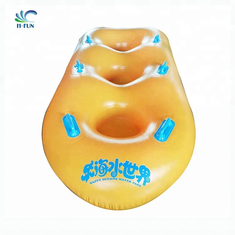 Overlap Heat Bonding Waterpark 3 Person Tube For Water Roller Coaster ...