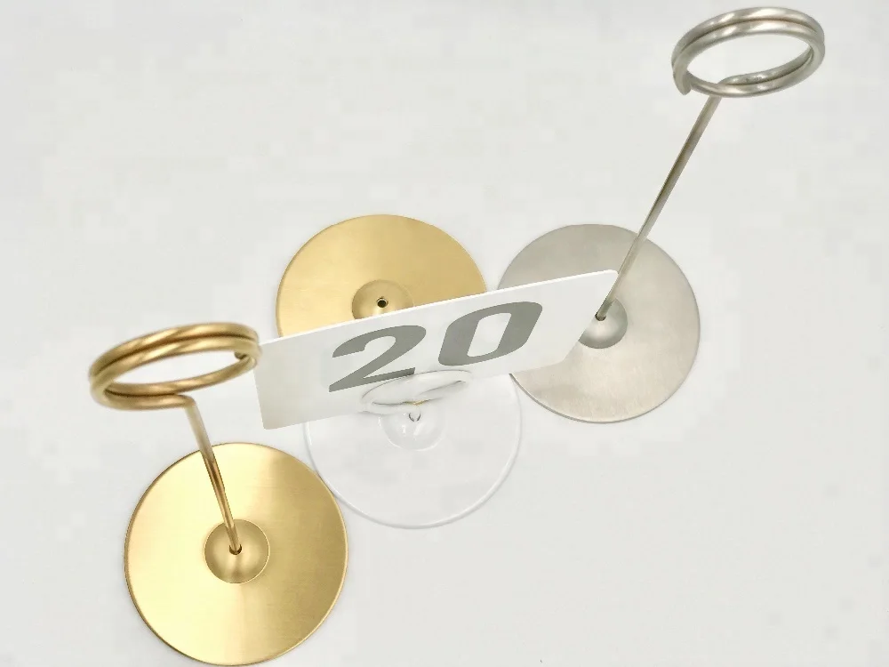 New Colors Gold Metal Display Menu Card Clip Table Number Holder For ...