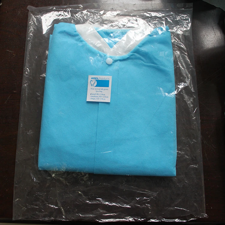 Polypropylene Nonwoven Disposable Lab Coats With Kimono Style - Buy Lab ...