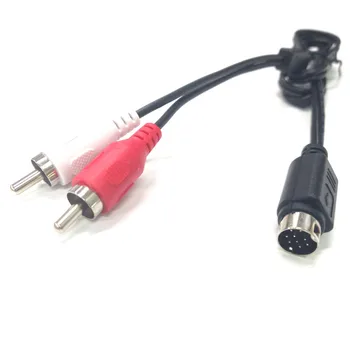 Custom Made Rca To 9 Pin Mini Din Md-9p Male Connector Molded Audio ...