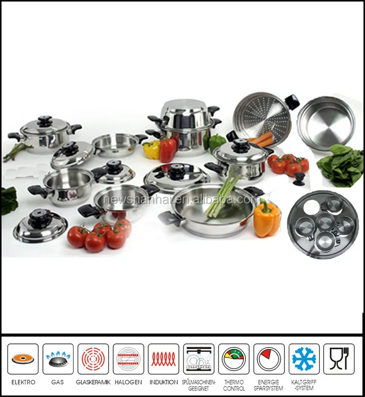 Oem Factory Kitchen 22 Pieces Stainless Steel High Quality Casserole ...