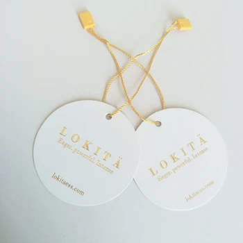 Tag Hadiah Botol Bulat Putih Kustom Label Gantung Kertas Dengan Logo ...