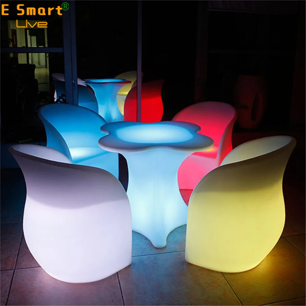Rgb Color Change Illuminated Light Up Portable Bar Tables Outdoor Led ...