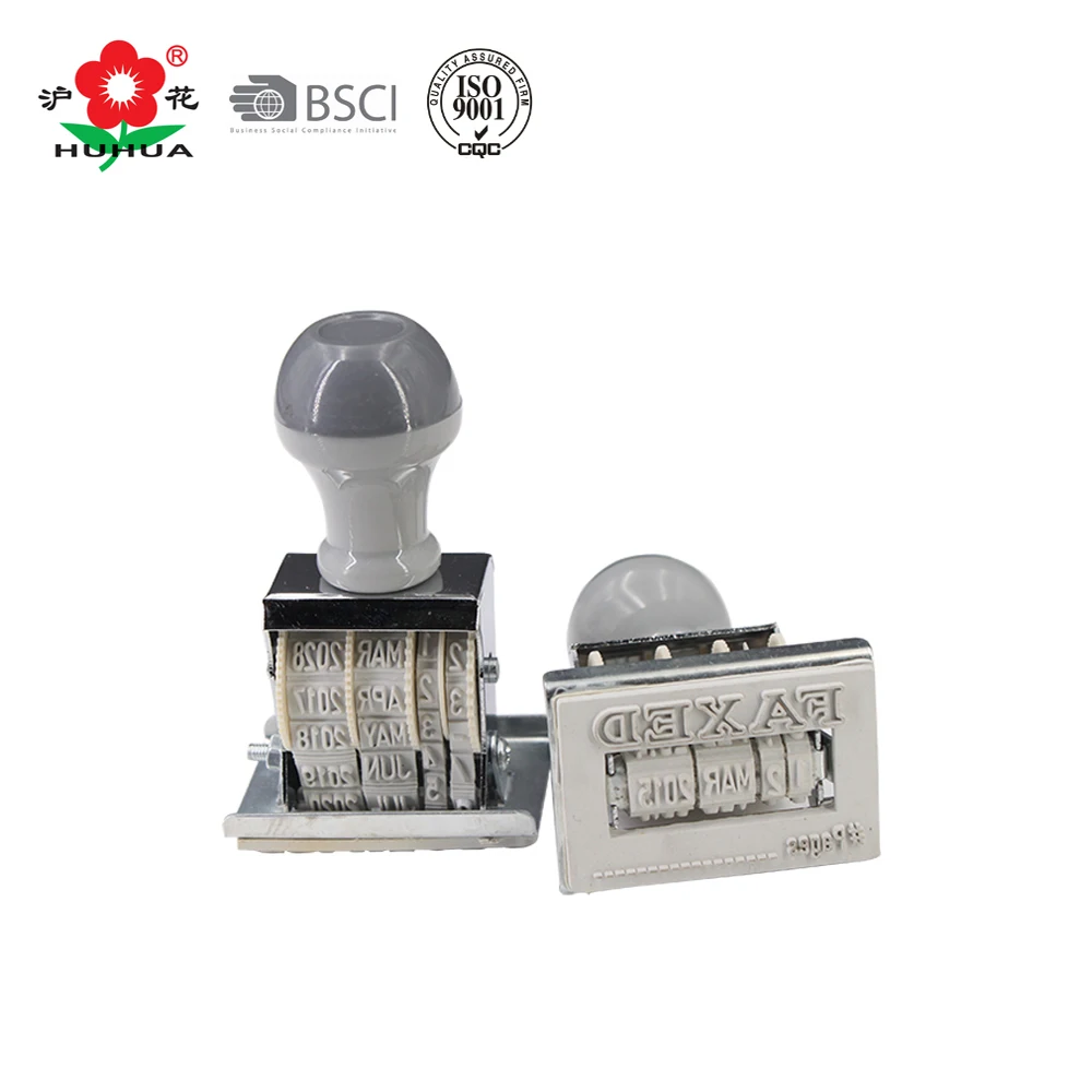 5mm Rubber Date Stamp - Adjustable Metal for Office Use