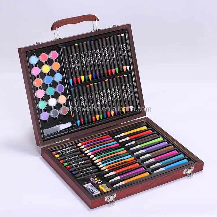 Wooden box art coloring set| Alibaba.com