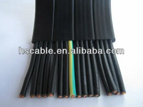 12 Core PVC Insulated H07VVH6-F Flat Cable for Elevators