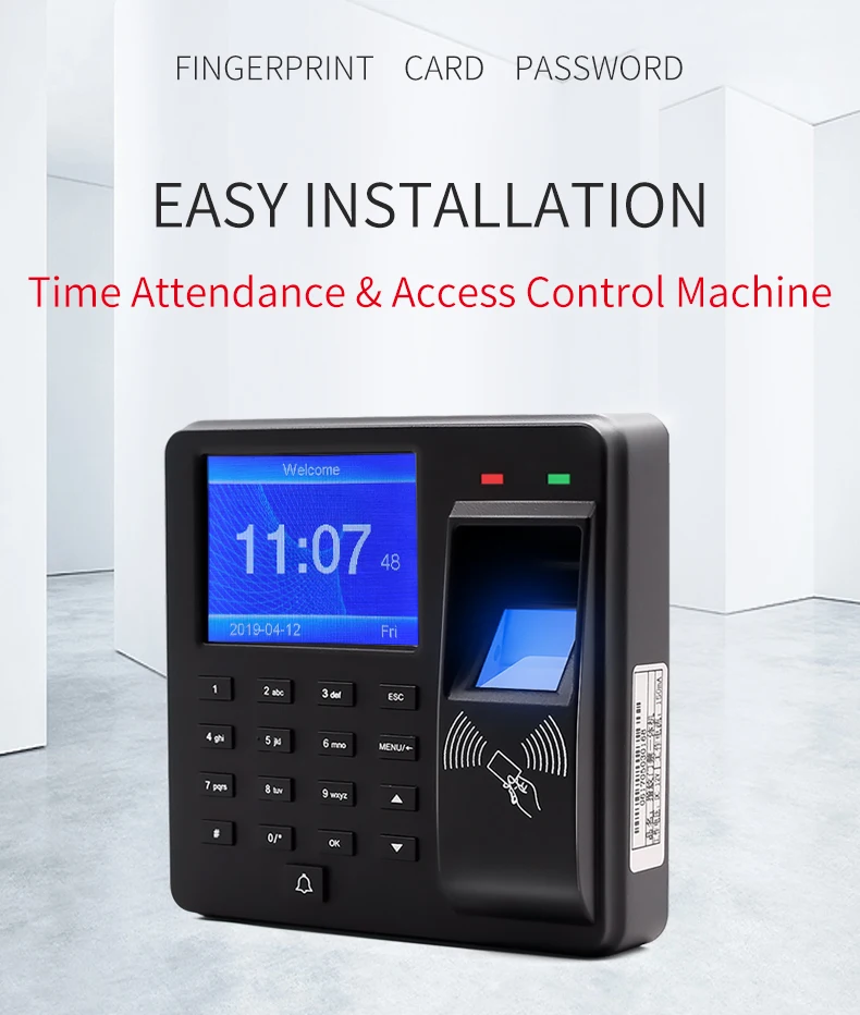 Biometric ID Card & Time Clock Terminal System - M10