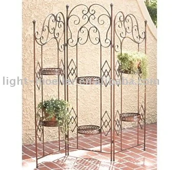 Wrought Iron Folding Screen Plant Holder - Buy Screen Planters,Flower ...