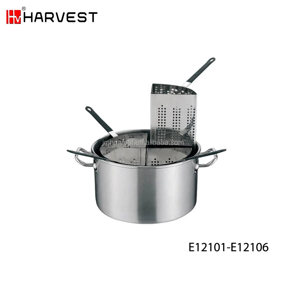 Stainless Steel Pasta Cooker Pasta Cooking Pot Set With 4 Strainer And ...