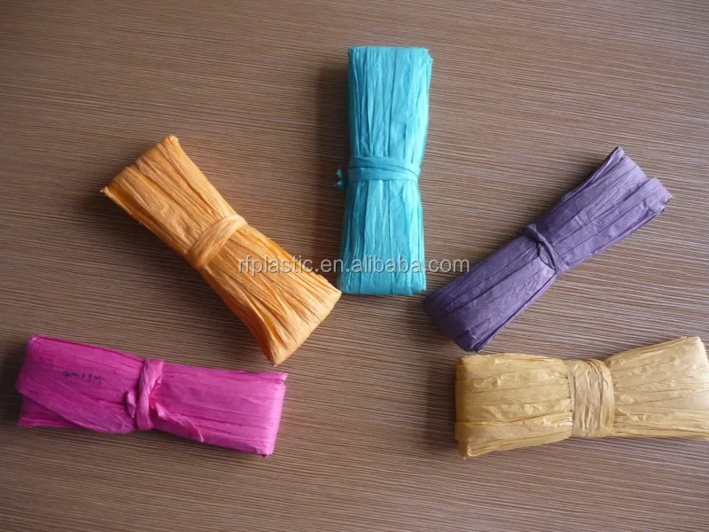 Kraft Paper Raffia In 4mm Width 200m 400m For Packaging - Buy Color ...