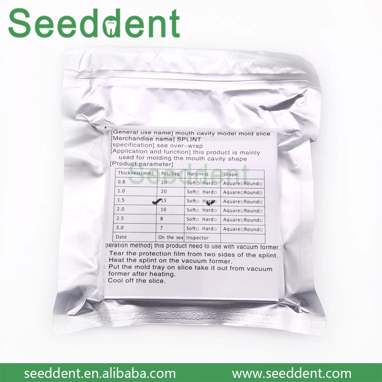 Seeddent Dental Lab Splint - Thermoplastic Moulding Sheet