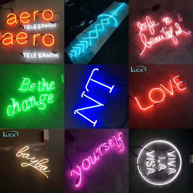 Classic Neon Light Letters True Neon Sign Custom Real Glass Neon Light ...