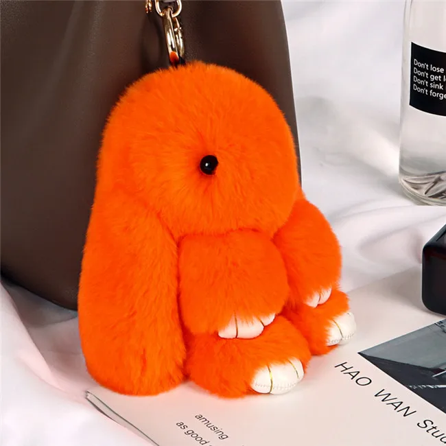 Shaped Animal Rex Rabbit Furry Fur Keychain - Buy Fur Keychain,Keychain ...