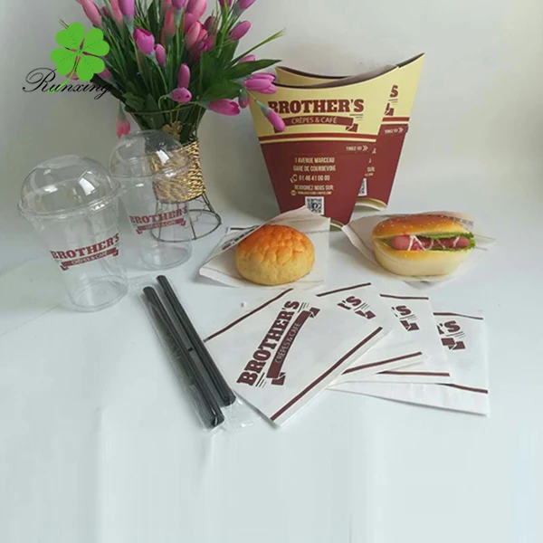 Wholesale Eco-Friendly French Fries Crepe Paper Holder Cone