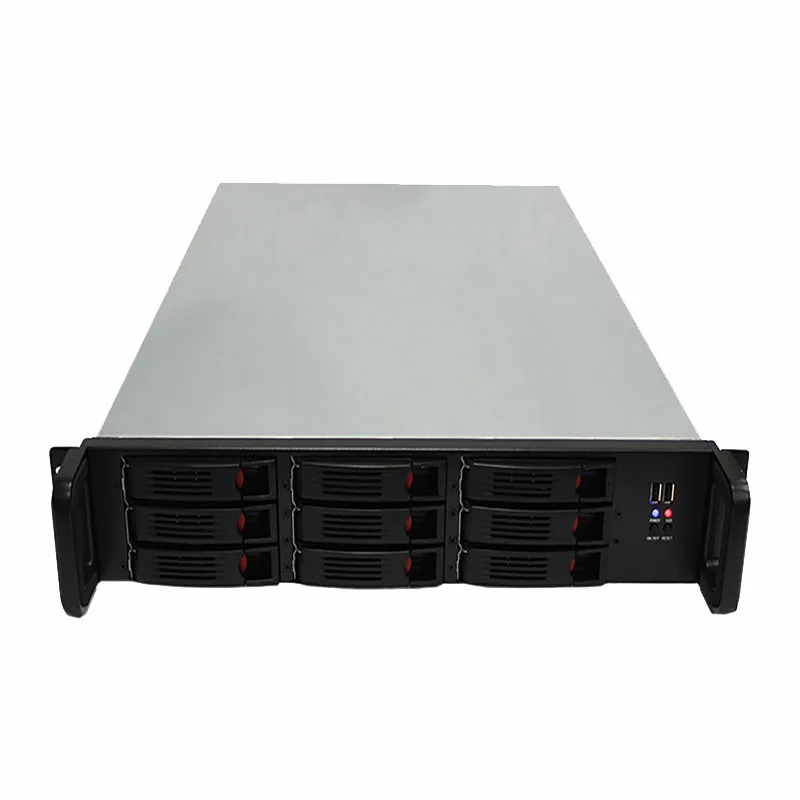 Customizable 1U 2U 3U 4U rack mount 9 bays hot swappable server case ...